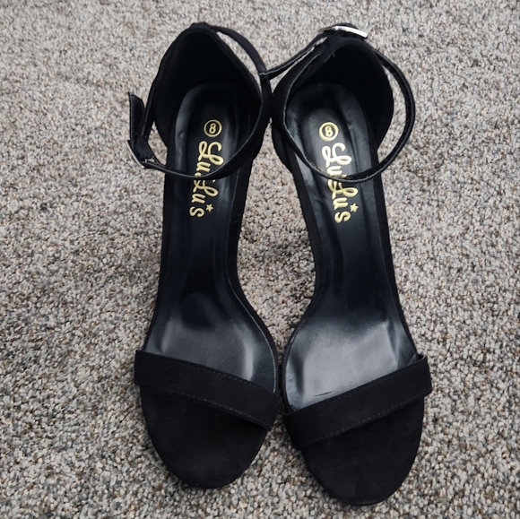 Lulus | Shoes | Lulus Elsi Heels 8 Black | Poshmark